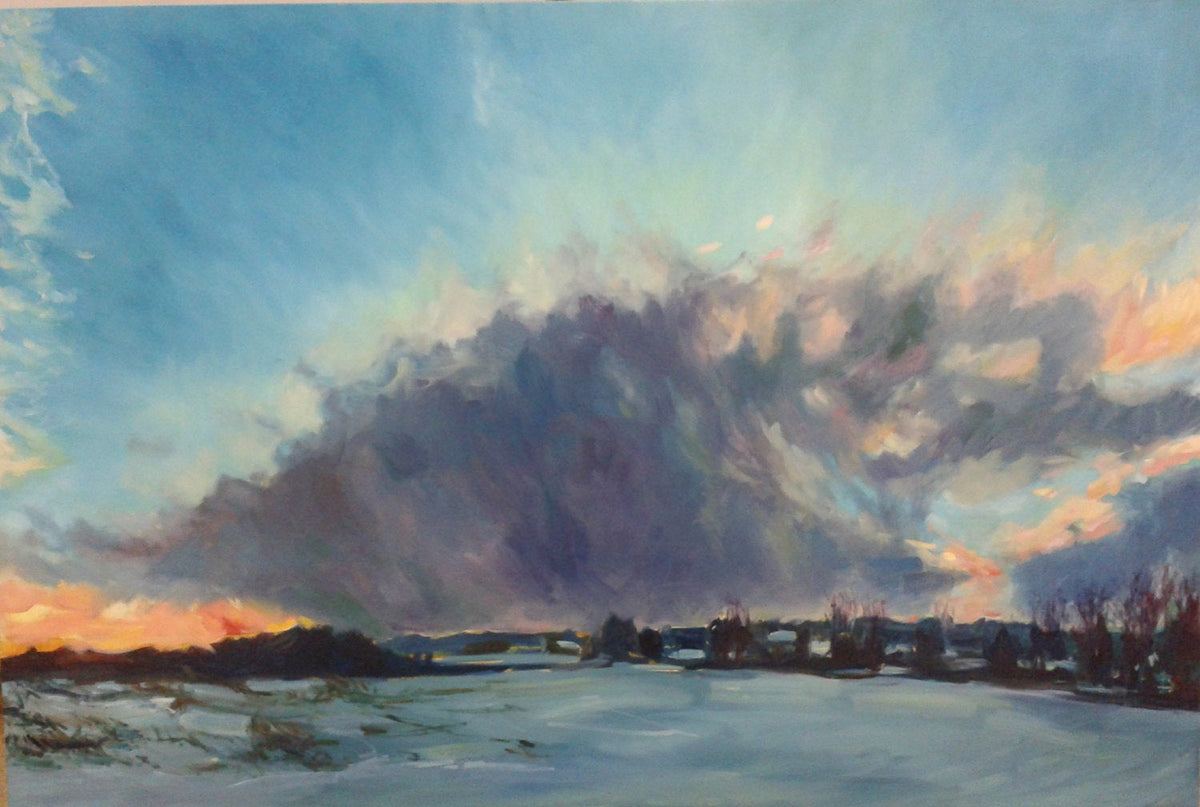 Original Oil Painting - Winter Landscape/Storm/Cloud – Amanda Greavette ...